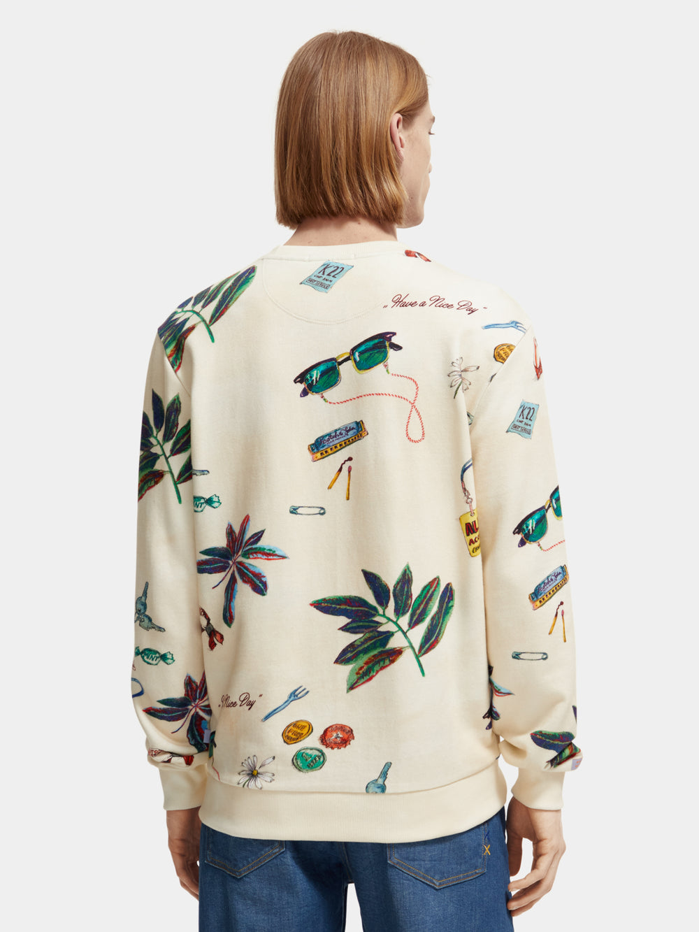 Regular Fit Printed Sweatshirt Scotch And Soda Nz